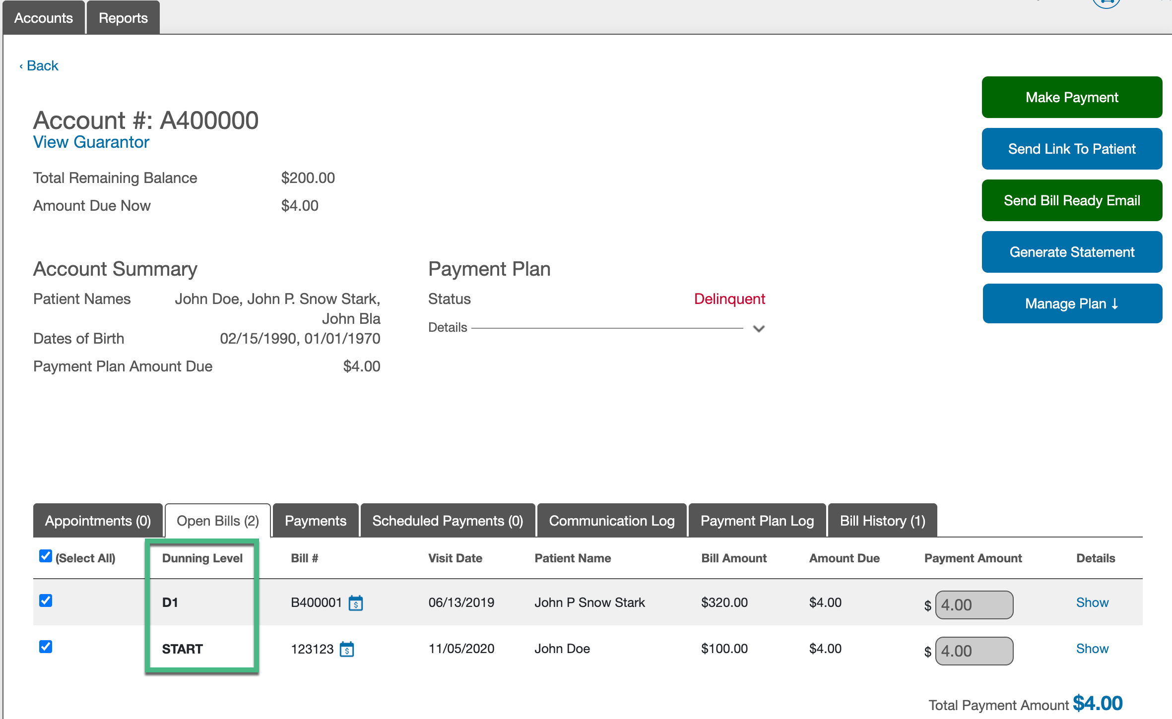How to view the dunning level on an account – Flywire Healthcare