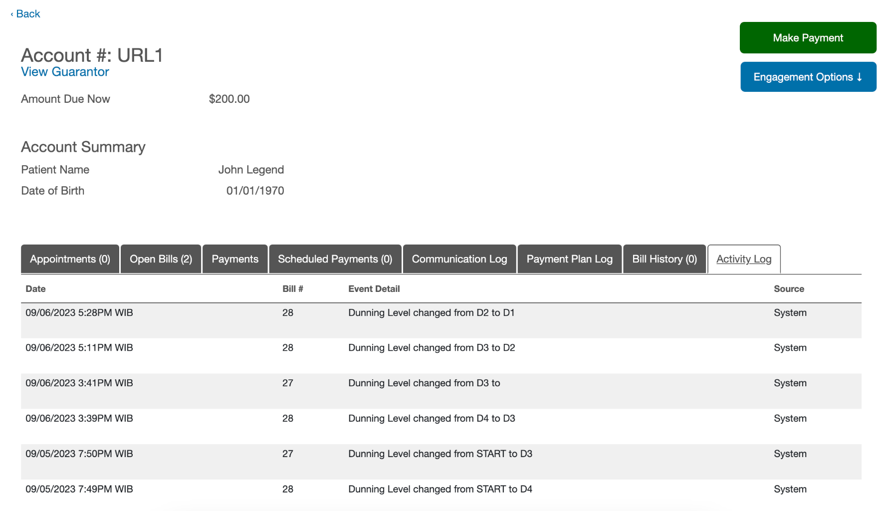 How to manage the dunning level of a bill – Flywire Healthcare